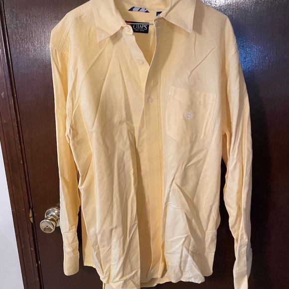 Chaps | Shirts | Button Up Yellow Dress Shirt | Poshmark